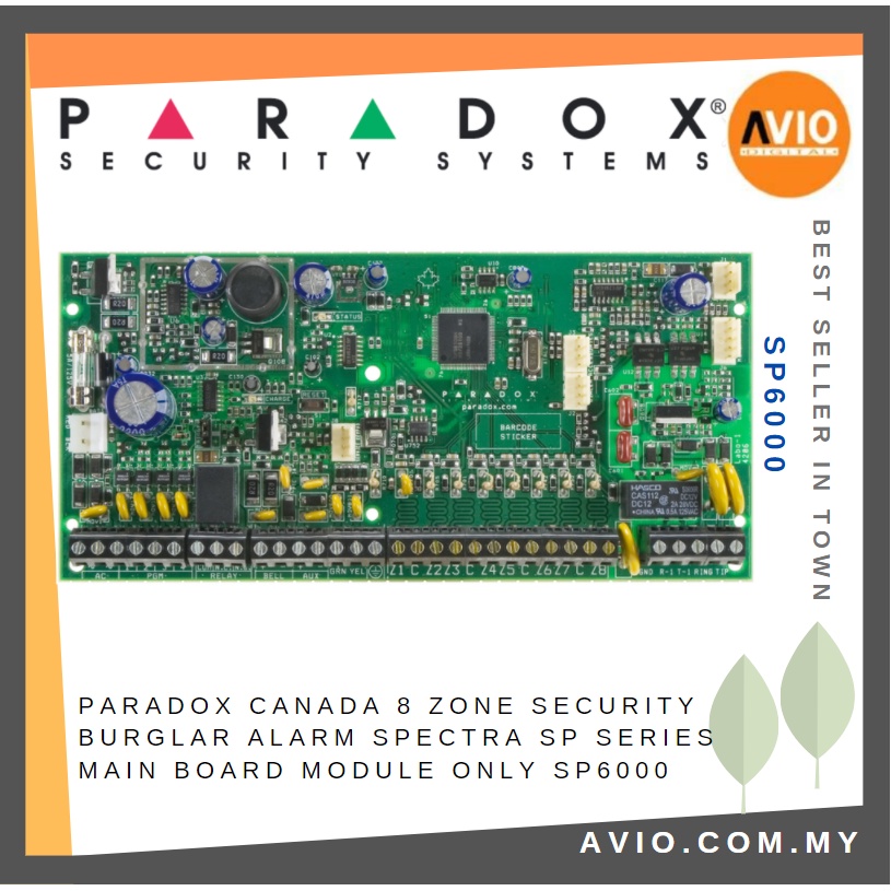Paradox Canada 8 Zone House Home Burglar Wired Alarm Spectra SP Series ...