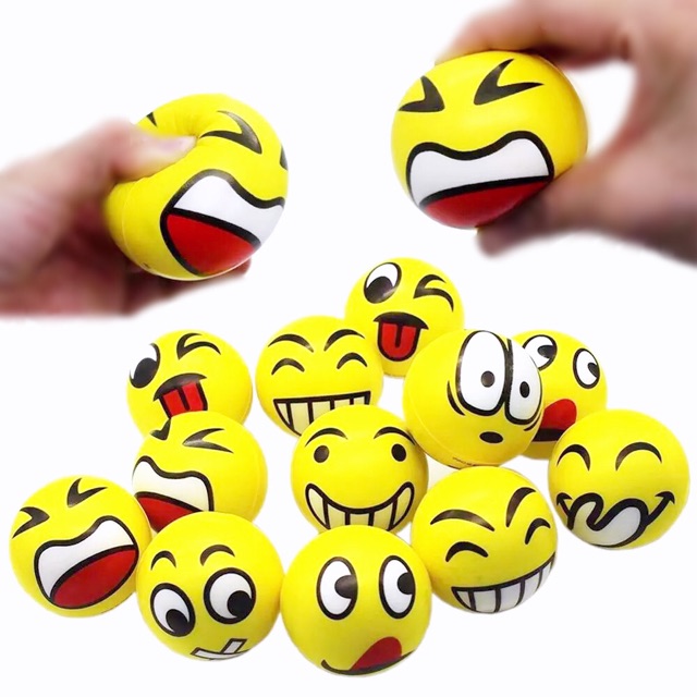 Stress Smile Squeeze Balls Funny Face Smiley Emoji Stress Balls for ...
