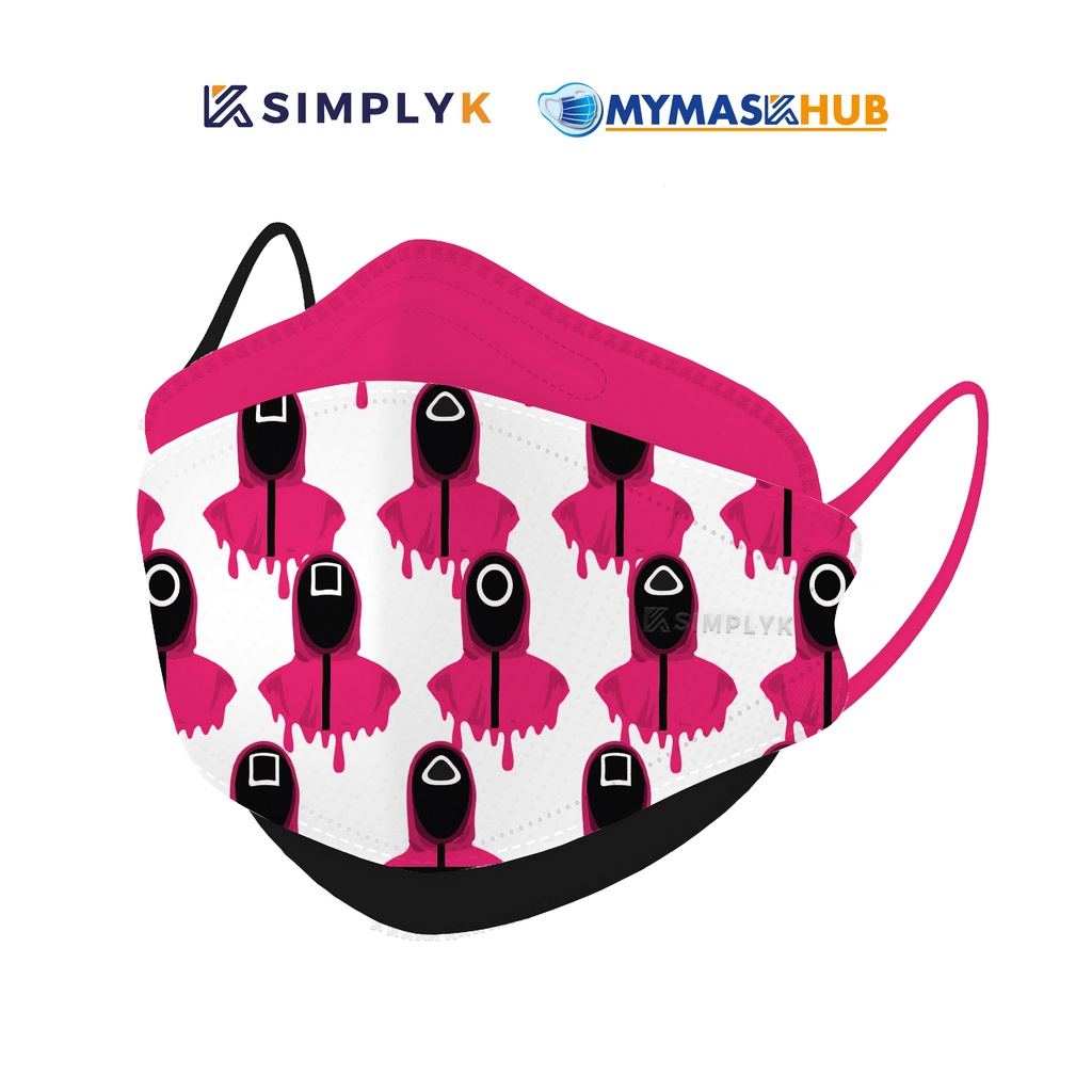 Simply K 4Ply KF94 SQUID GAMES Protective Face Masks ( Earloop ...