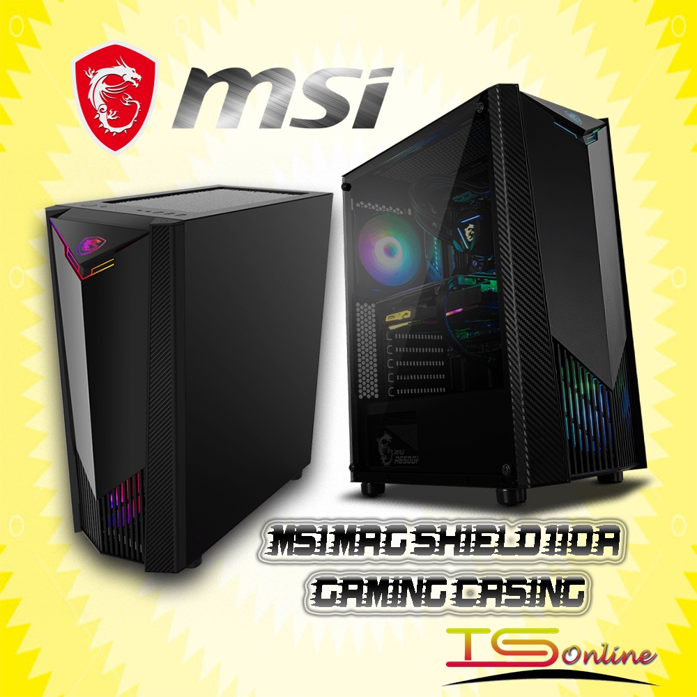 MSI MAG SHIELD 110A Mid-Tower ATX Gaming Casing | Shopee Malaysia