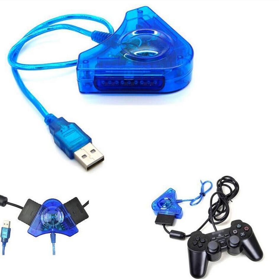 Joystick USB Dual Player Converter Adapter Cable For PS2 Gamepad Dual ...