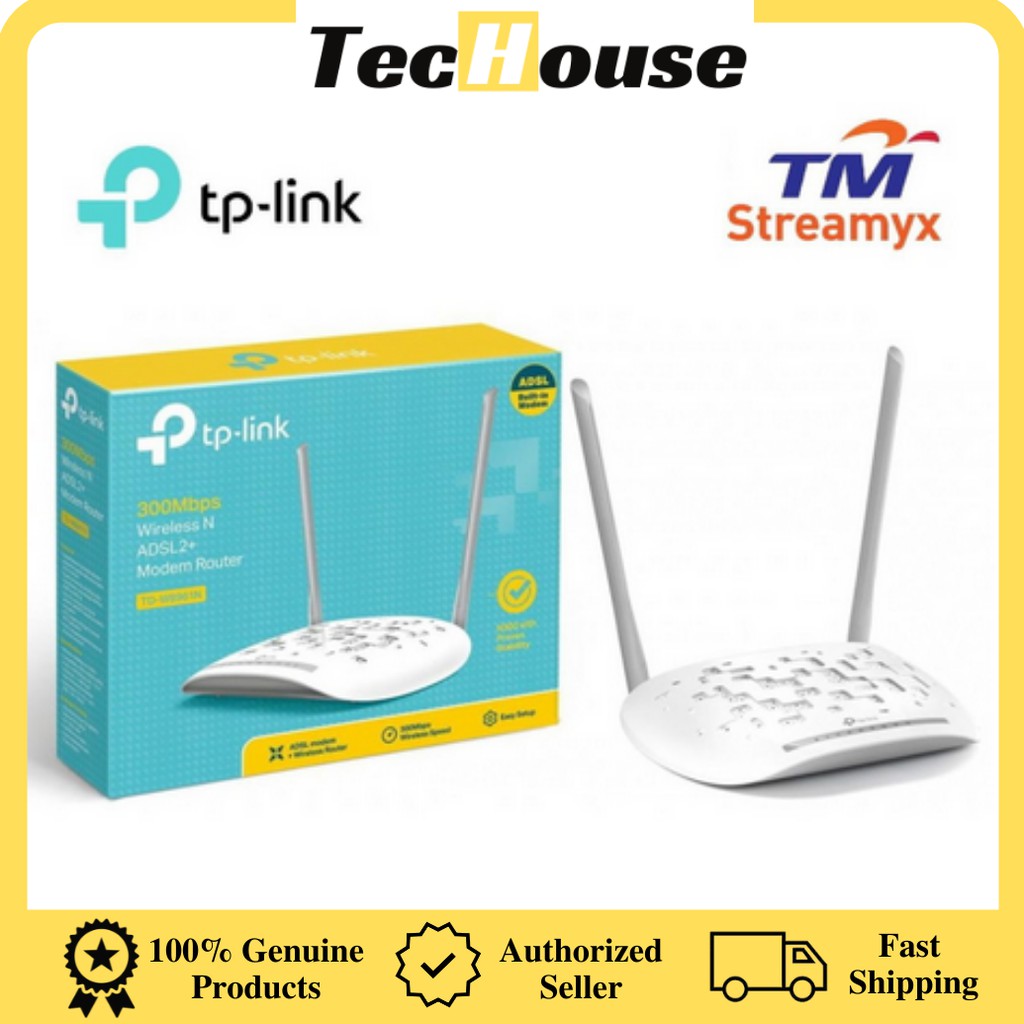 TP-LINK 8961 ADSL+2 MODEM 300Mbps Wireless N ADSL2+ Modem Router TD-W8961ND Telekom Streamyx ...