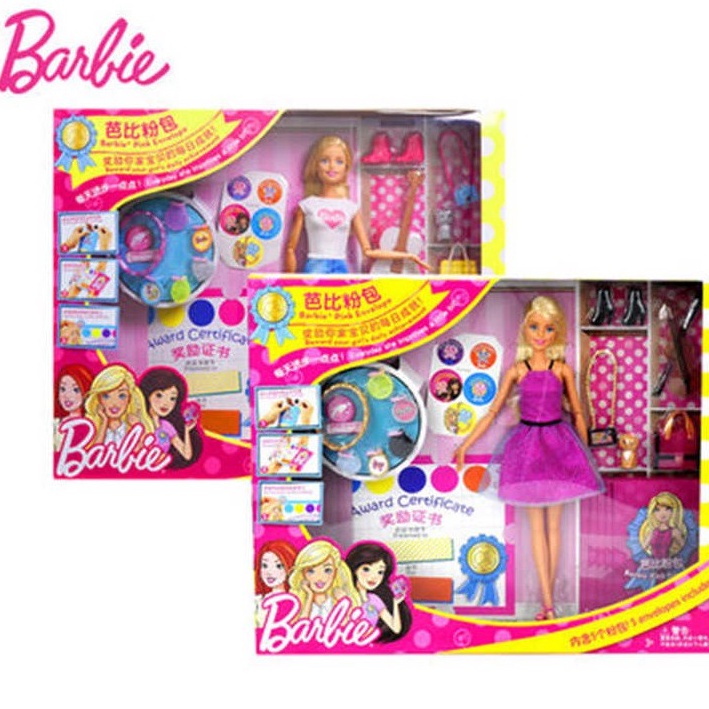 {ORIGINAL} BARBIE PINK ENVELOPE DOLL PLAYSET (FGC36) | Shopee Malaysia