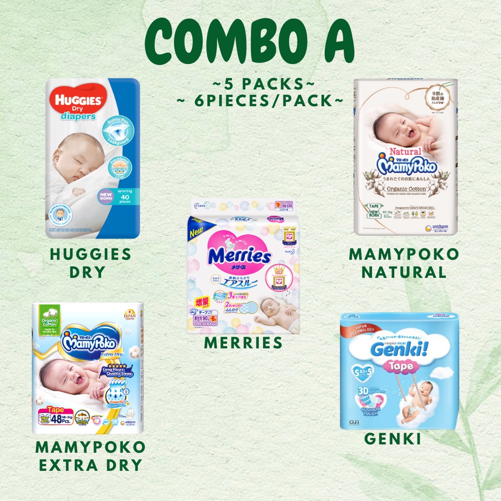 NEWBORN Trial Pack Diapers (6pieces/pack) | Shopee Malaysia