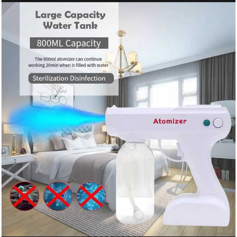 in 🇲🇾 Portable Nano Disinfection Spray Gun Wireless Blue Light ...