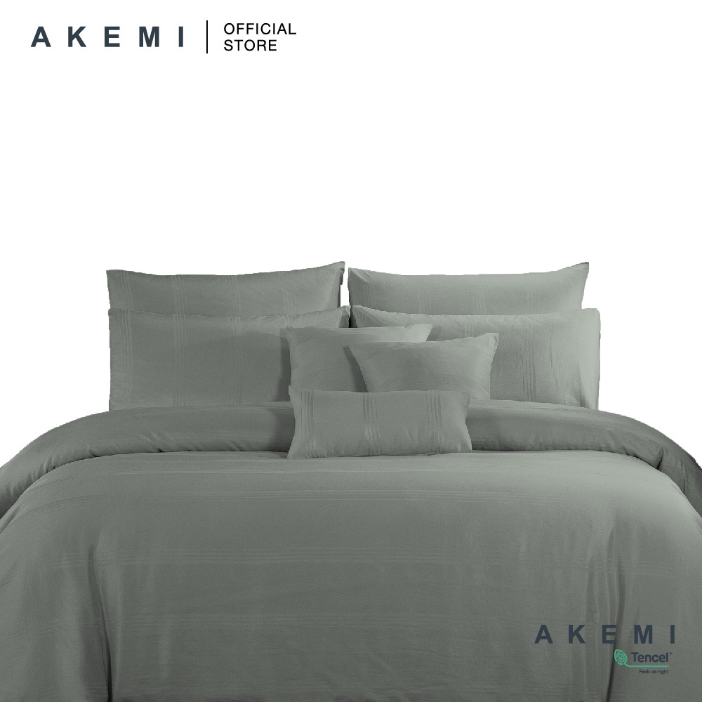 AKEMI TENCEL™ Touch Clarity 850TC Fitted Sheet Set - Aahil Mercury Grey ...