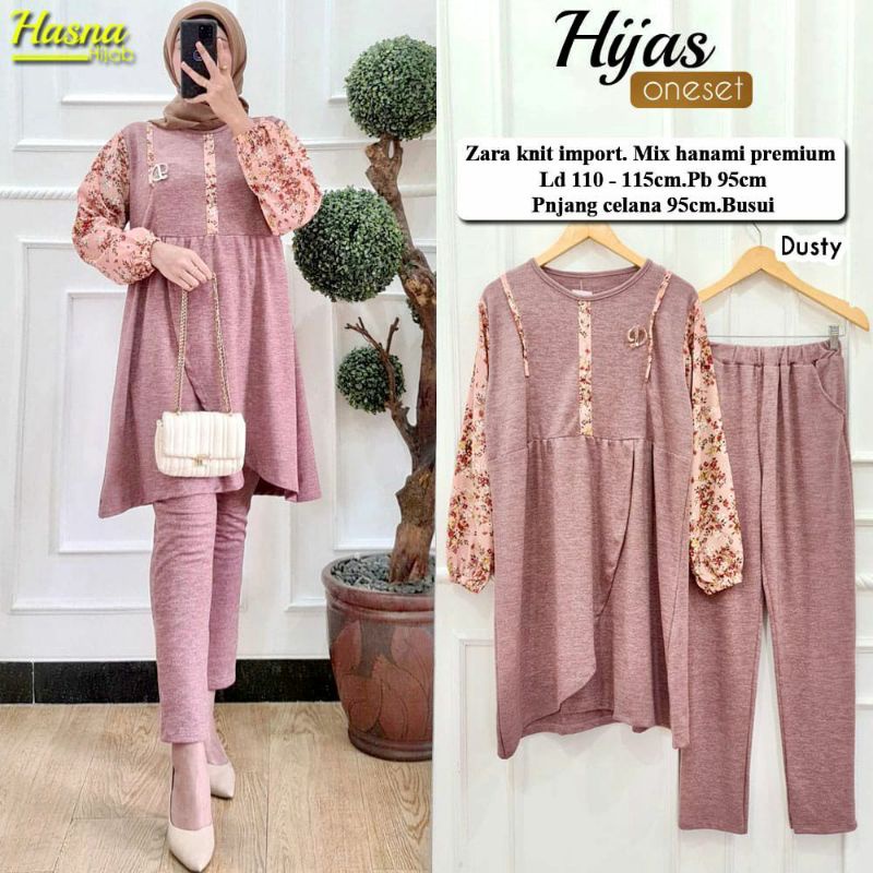 Hijas Women's Suits Sets Muslimah Plain Sets For Women Bj Suits Wsnita ...