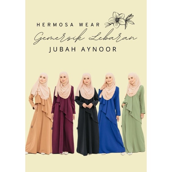 Jubah Aynoor by Hermosa Wear (Jubah Muslimah murah S-6XL) CLEARANCE ...