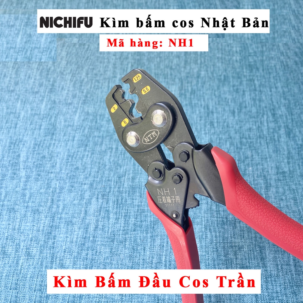 Japanese Nichifu NH1 cosse press pliers - Point press style, with power ...