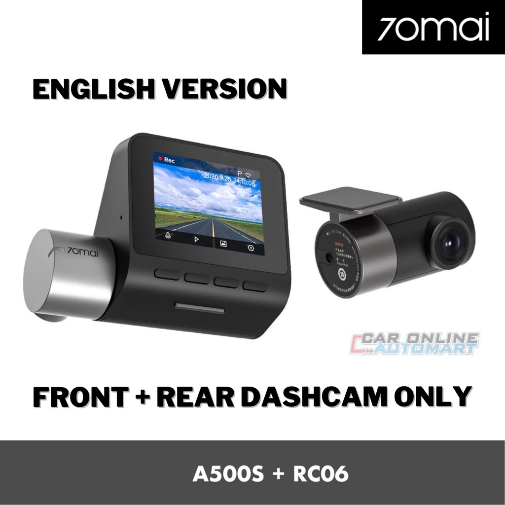 70mai A500s Dashcam Car DVR Recorder PROplus + DVR [Front+Rear] 1944P ...