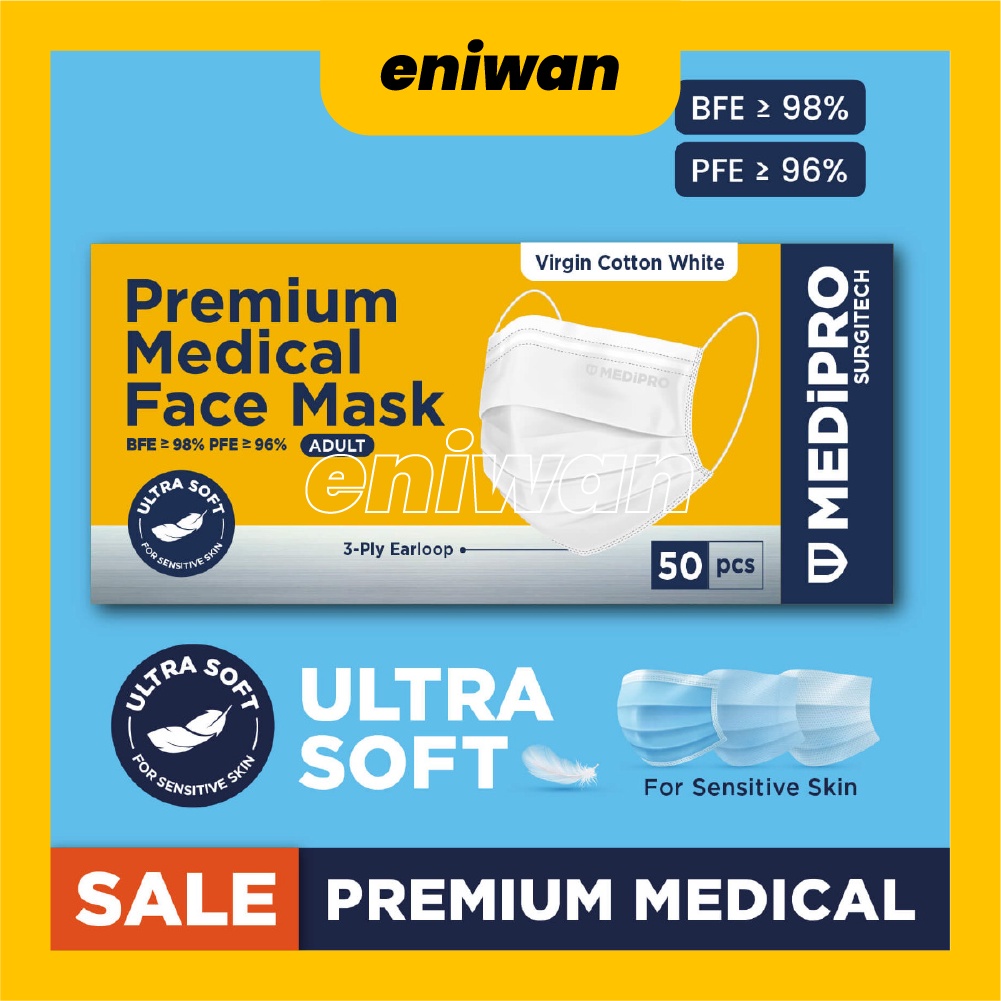 Ready Stock 3 ply Medipro Surgitech Type II Medical Face Mask Premium ...