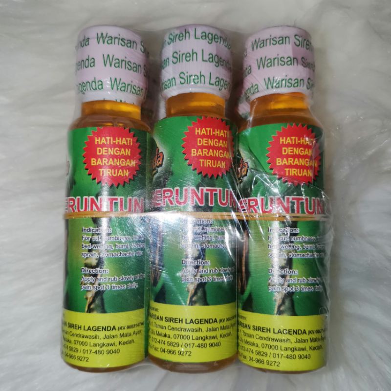 Minyak Akar Seruntun Warisan Sireh Lagenda 💯original (6pcs) | Shopee ...