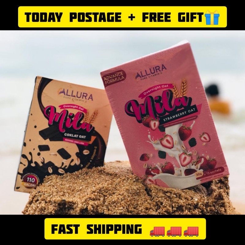 MILA OAT KOMBO COKLAT DAN STRAWBERI 🍫🍓 (ORIGINAL HQ) TURUN 10KG SEBULAN ...