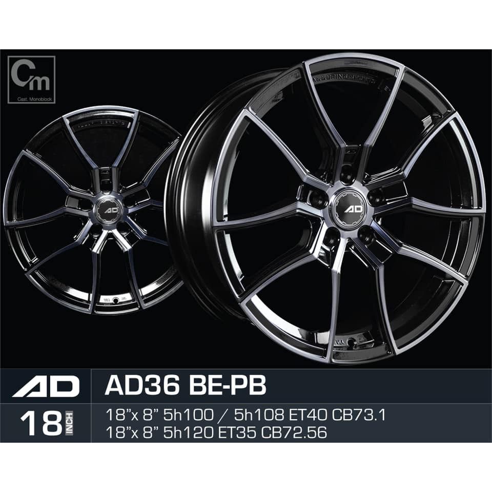 AD 18 inch 8JJ 5X100 / 5X108 / 5X120 ET35/40 ORI CAR SPORT RIMS WHEELS ...
