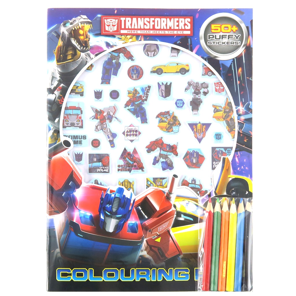 Transformers Coloring Pad With Puffy Sticker In Set | Shopee Malaysia