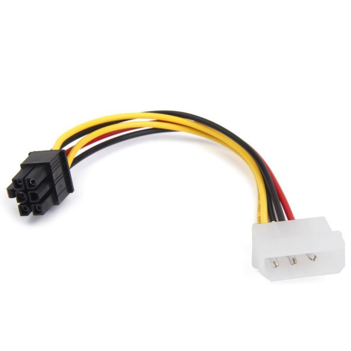 4-Pin 4pin Molex Male to 6-Pin 6pin PCI Express PCI-E Graphic Card ...