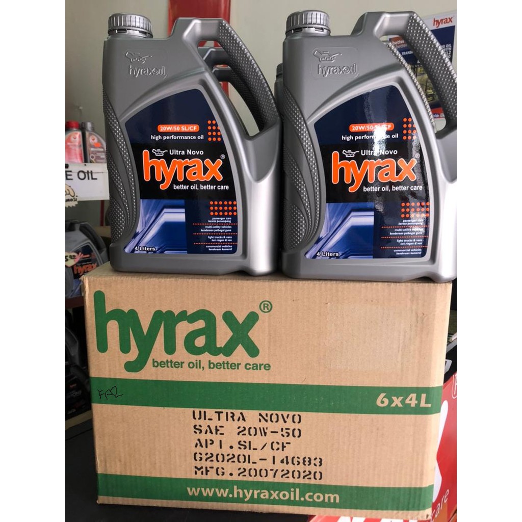 ENGINE OIL / MINYAK PELINCIR KENDERAAN HYRAX OIL 20W-50 | Shopee Malaysia
