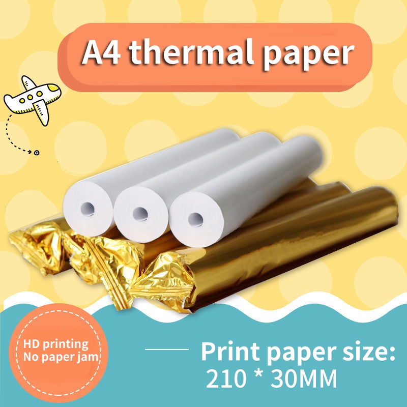 White Thermal Paper 210*30mm Fax Paper Roll Non-adhesive A4 Printing ...