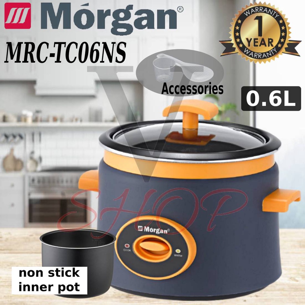 [NEW MODEL]MORGAN 0.6L RICE COOKER MRC-TC06NS // KHIND 0.8L ...