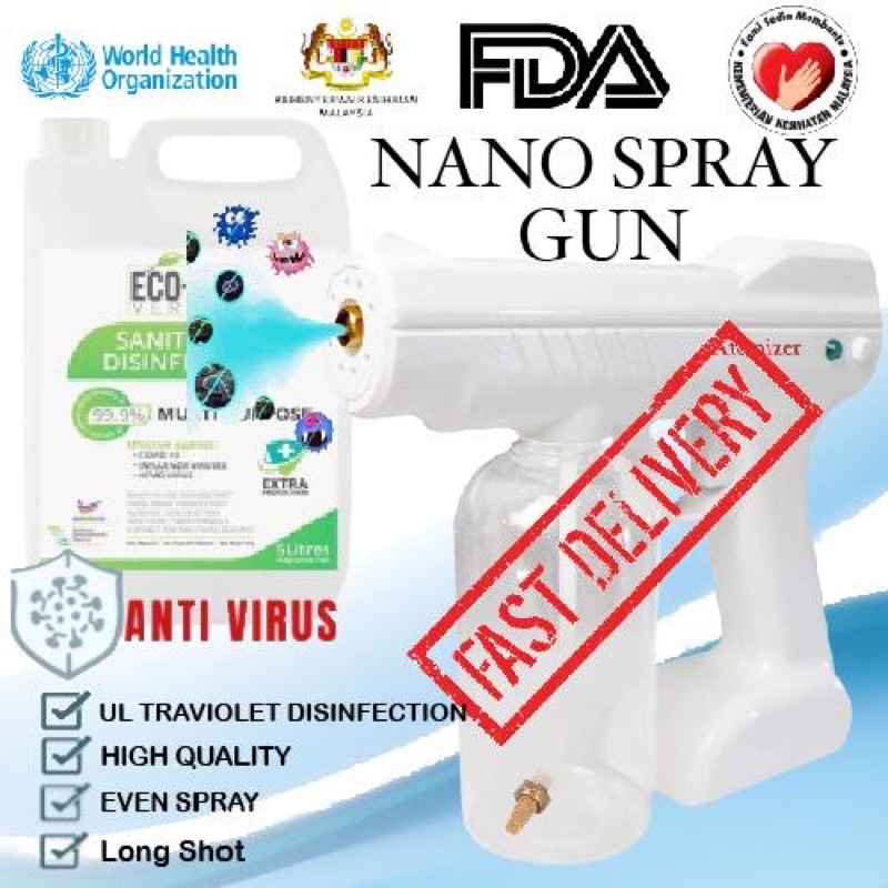 NANO ATOMIZER SPRAY GUN 800ML RECHARGEABLE READYSTOCK | Shopee Malaysia