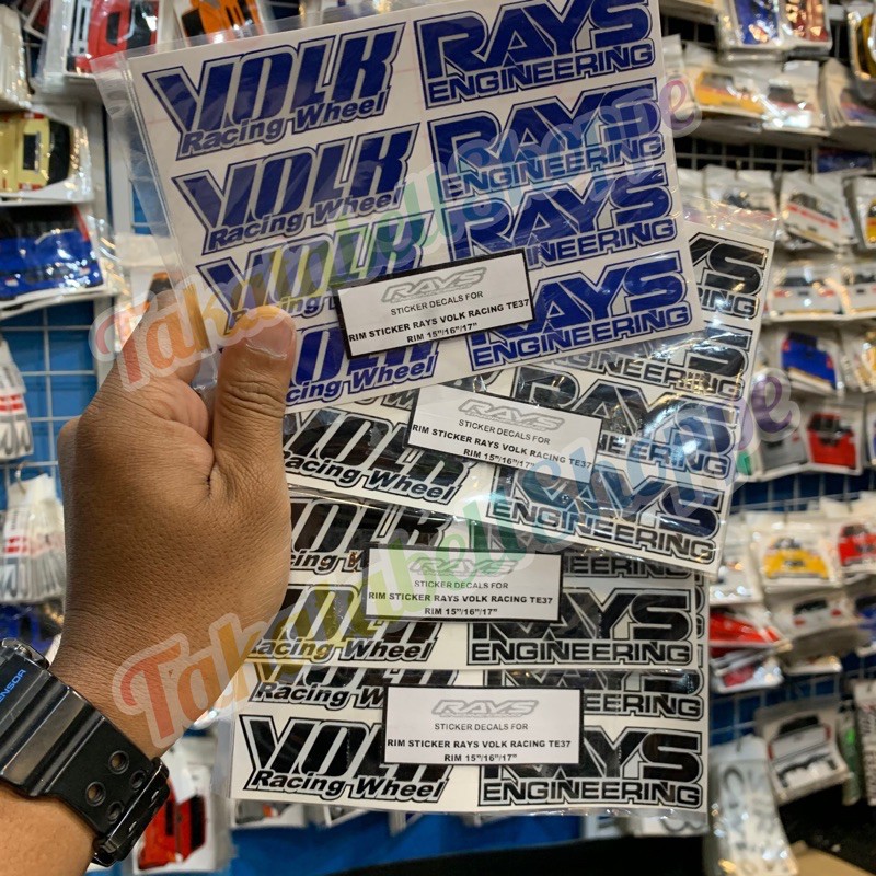 STICKER RIM TE37 cutting original/Rim sticker rays volk racing TE37 ...