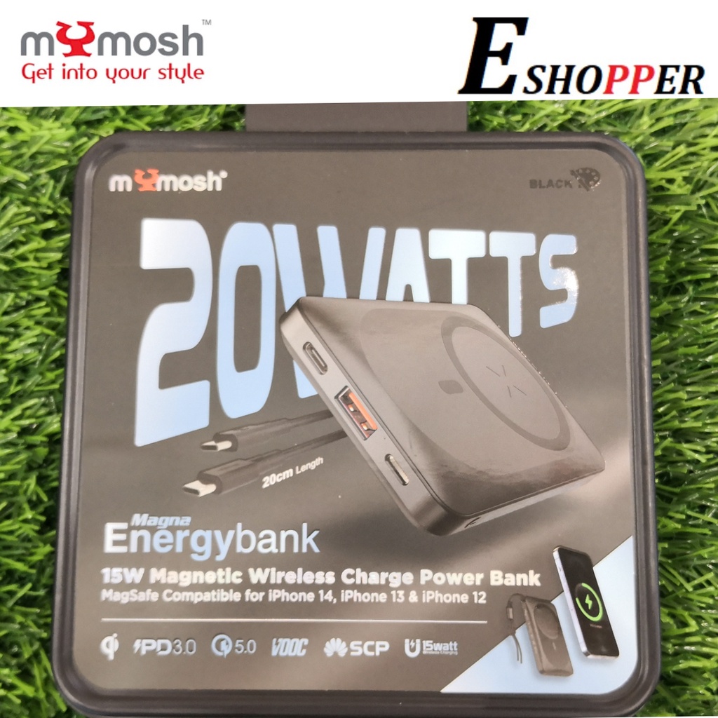 MYMOSH ENERGYBANK 12,000MAH MINI POWERBANK WITH DIGITAL DISPLAY DUAL ...