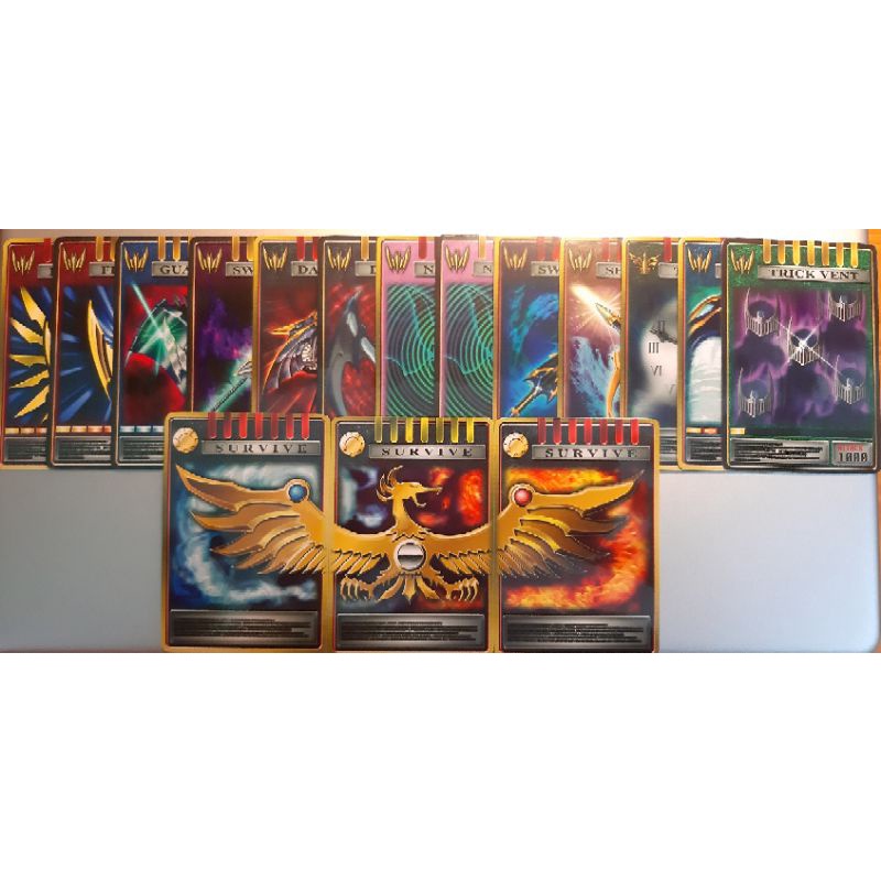 Kamenrider Card] COMBO of 16 plastic Advent Cards of Kamen rider Knight ...