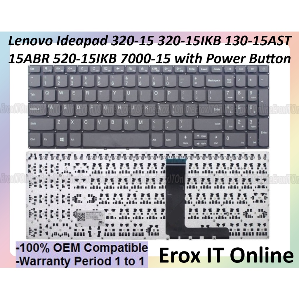 Lenovo IdeaPad 320-15IAP Type 81A3 SN20K93009 PM5NR-US 320-15IKB 130 ...