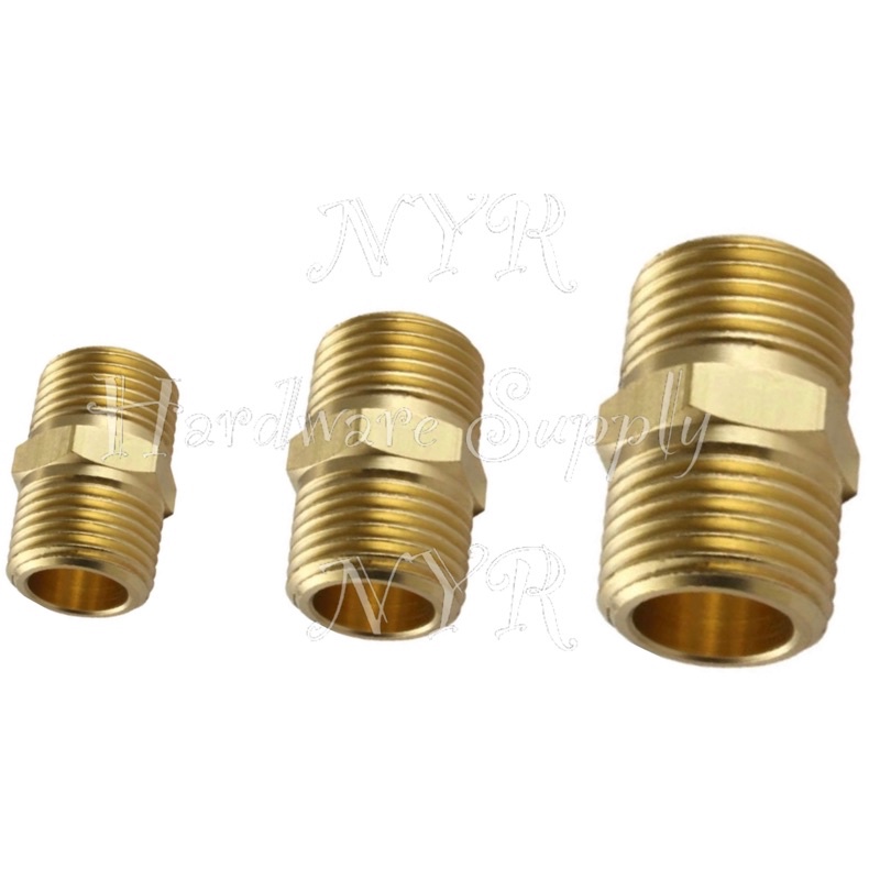 Brass Nipple 1/8” 1/4” 3/8” 1/2” Price Per Pc Brass Hexagon Nipple ...