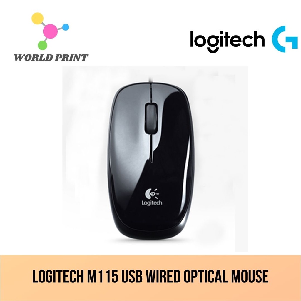 Logitech M115 USB Wired Optical Mouse | Shopee Malaysia