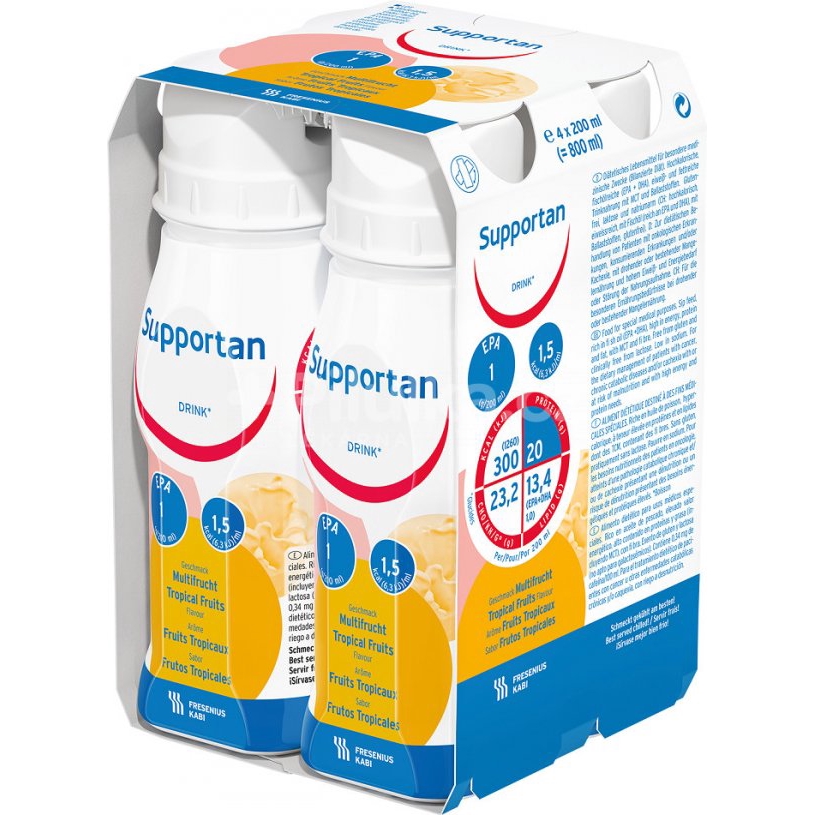 Supportan Nutritional Drink 200mL x 4 bottles (Tropical Fruits ...