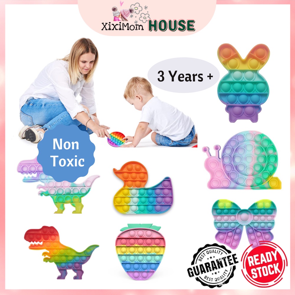Push Pop It Bubble Sensory Fidget Toy Stress Reliever Toys Pop It ...