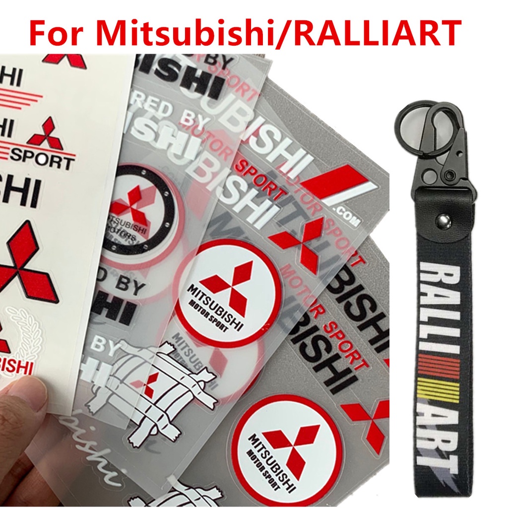 RALLIART Reflective Sticker Mitsubishi Car Emblem Badge Decal 3D ...
