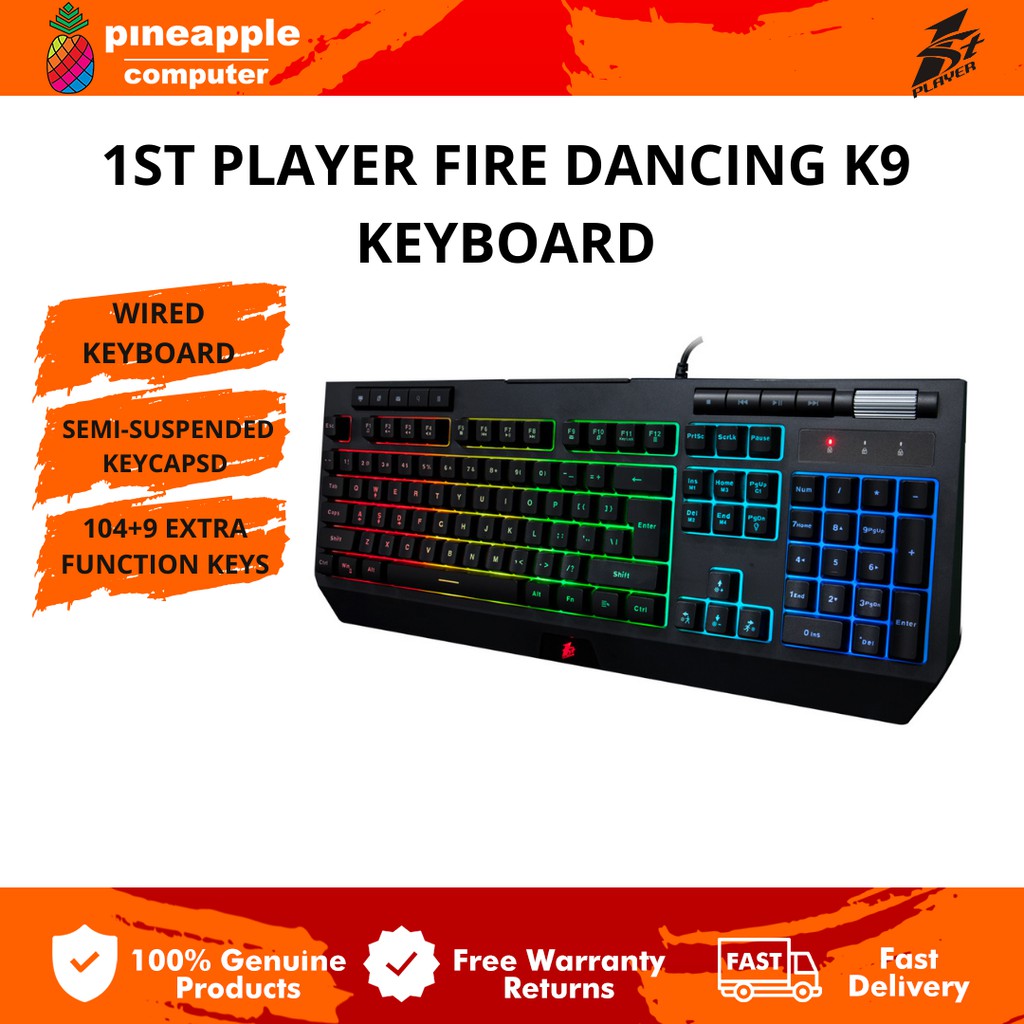 1stPlayer FIRE DANCING K9 Gaming Keyboard | Shopee Malaysia