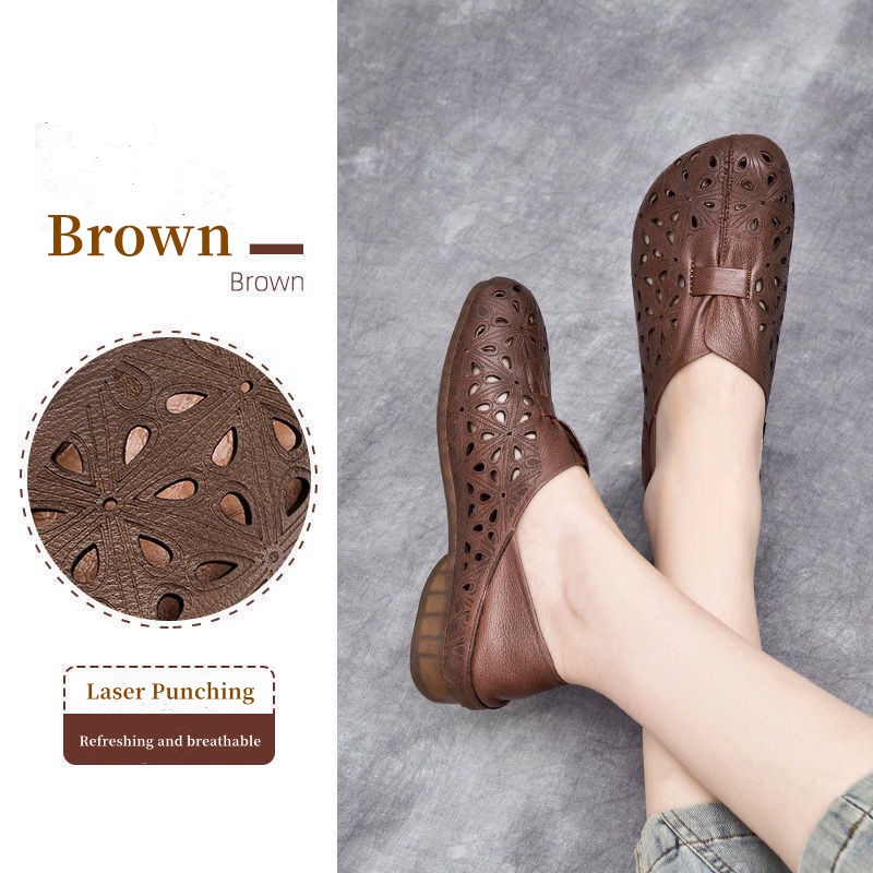 35-43 Kasut Wanita Saiz Besar Kaki Lebar Gemuk 41 Sandal Retro Tapak ...