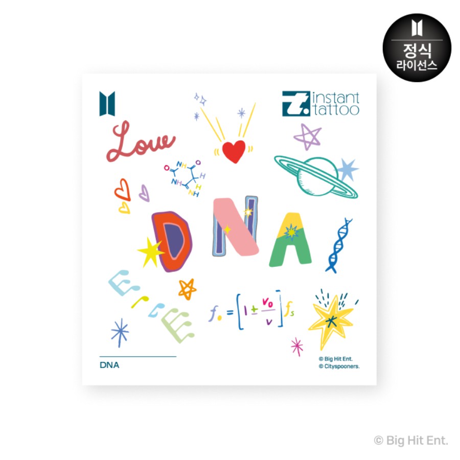 BTS Music Theme DNA BTS D&A - Instant Tattoo Official Merch MD | Shopee ...