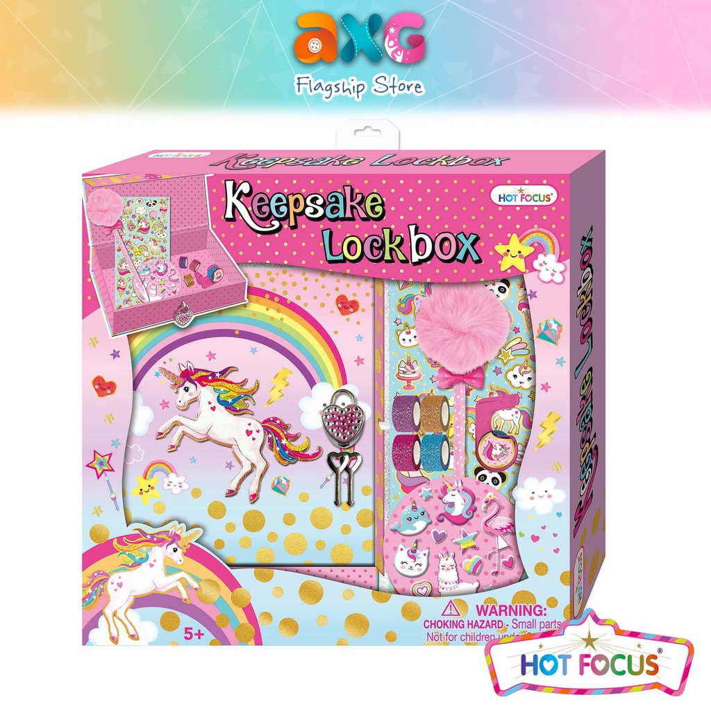 Hot Focus Keepsake Lockbox Unicorn Notebook 217UC | Shopee Malaysia