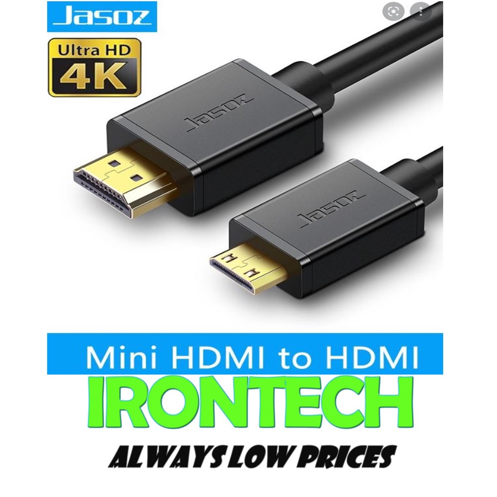 Mini HDMI To HDMI Cable Adapter For DV HDTV FULL HD 1080P 4K 50cm 100cm ...