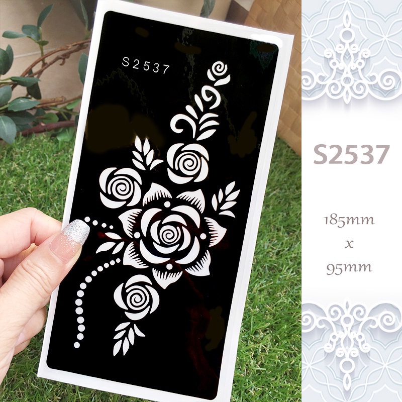 [Malaysia Stock] 24 Template Inai Pengantin Sticker Inai Henna Bride ...