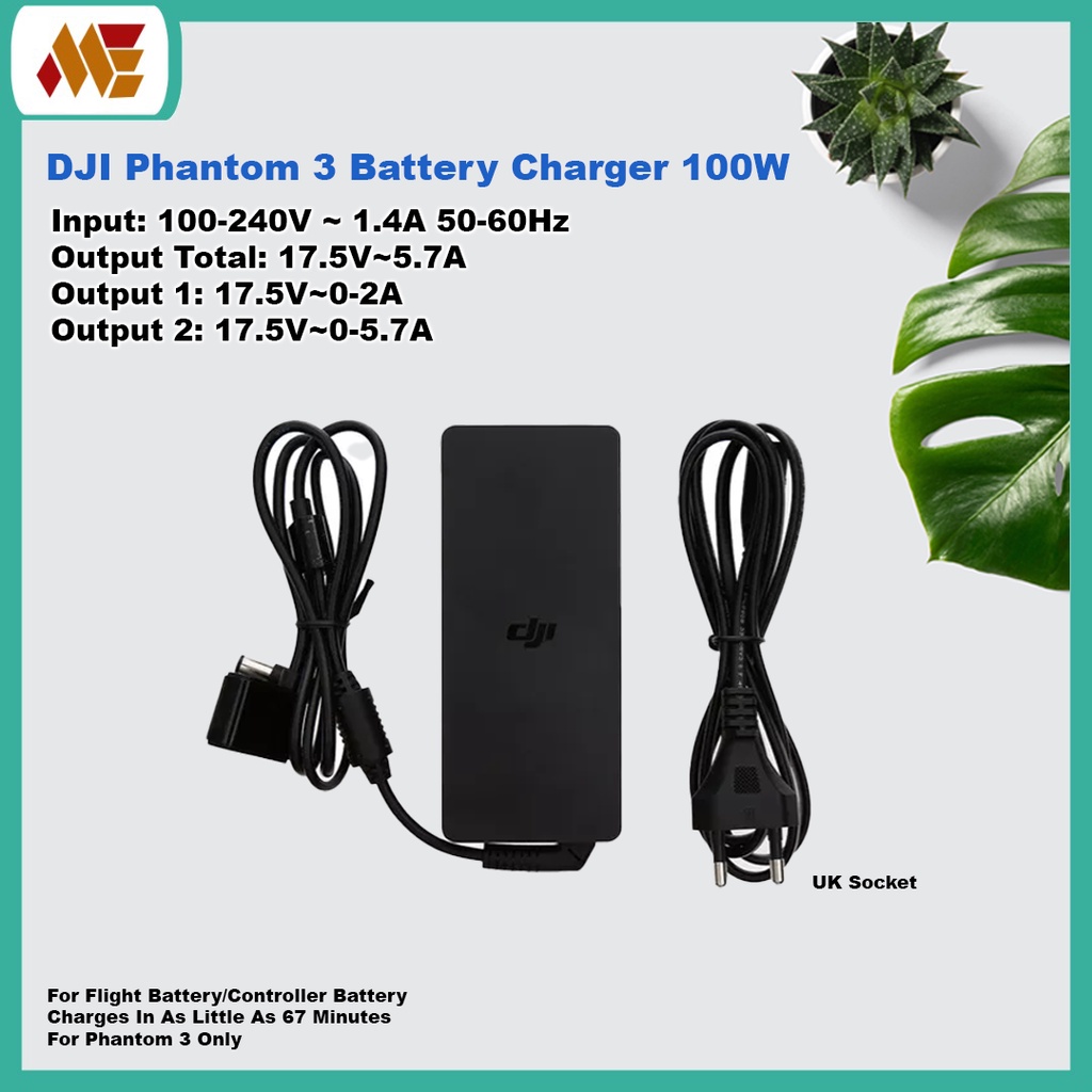 ORIGINAL Power Adapter DJI Phantom 3 Battery Charger 100W | Shopee Malaysia