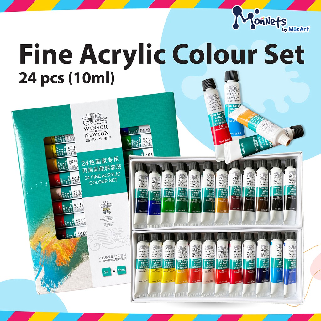 24pcs Fine Acrylic Color Set 🔥READY STOCK & FAST SHIPPING🔥 | Shopee ...