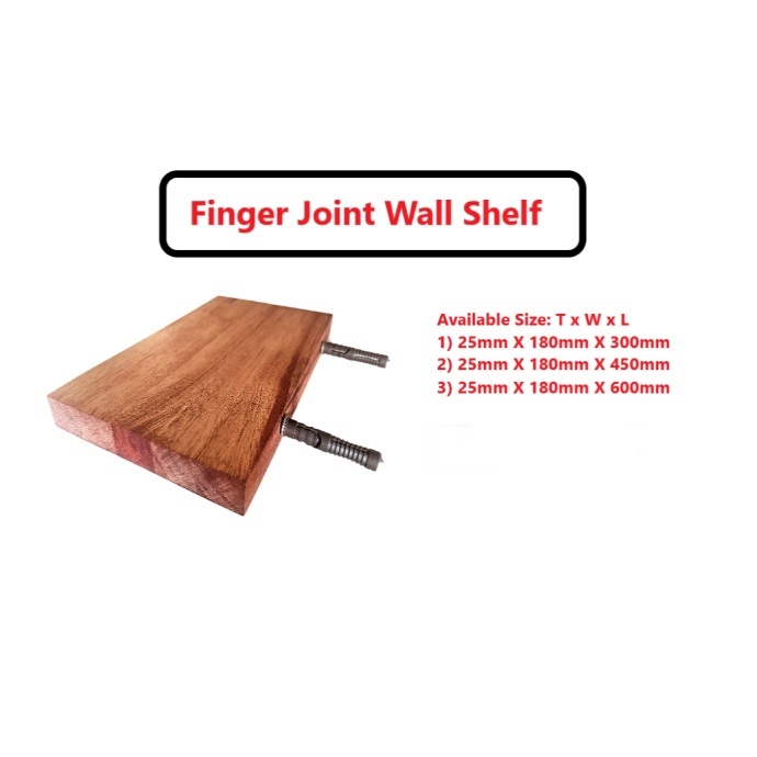 25mm Wall Shelf Finger Joint Wood | Shopee Malaysia