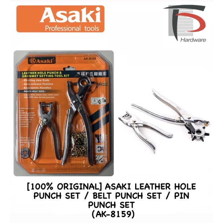 [100% ORIGINAL] ASAKI LEATHER HOLE PUNCH SET / BELT PUNCH SET / PIN ...