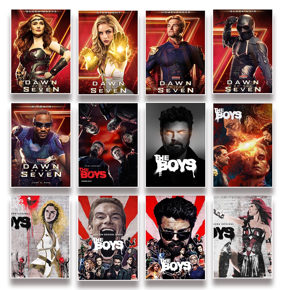 Hot Action Superhero TV Series the Boys Retro Kraft Paper Wall ...