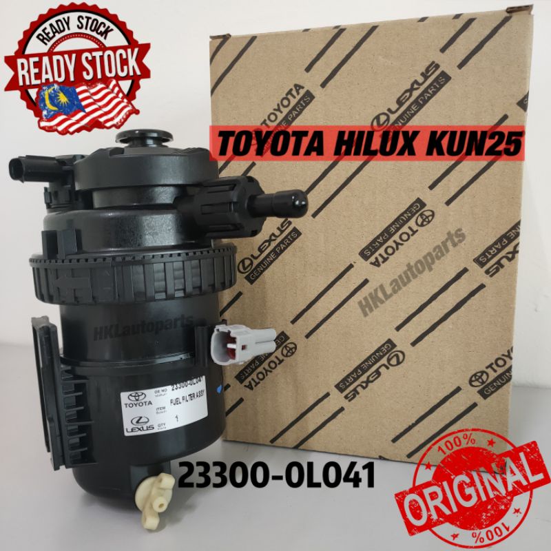 100% ORIGINAL TOYOTA HILUX KUN25 FUEL FILTER ASSY 23300-0L041 | Shopee ...
