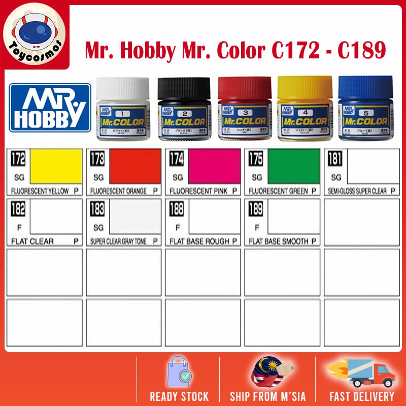 Mr.Hobby Mr. Color Lacquer Paint C172 - C189 Paint Color for Plastic ...