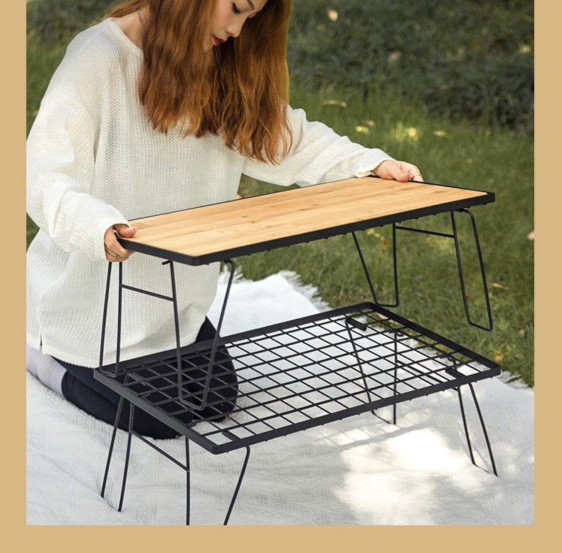 Meja Khemah Barbeku/Customizable Foldable Camping Table BBQ Grill Solid ...