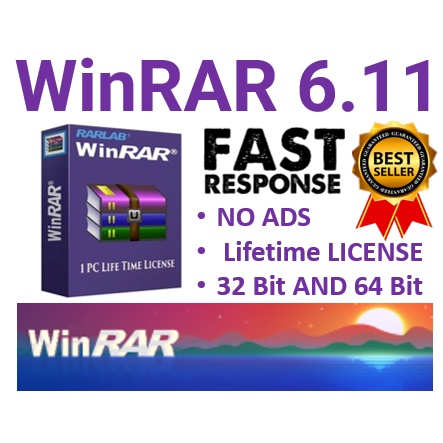 WinRAR 6.11 Lifetime License Windows 32bit / 64bit Remotely | Shopee ...