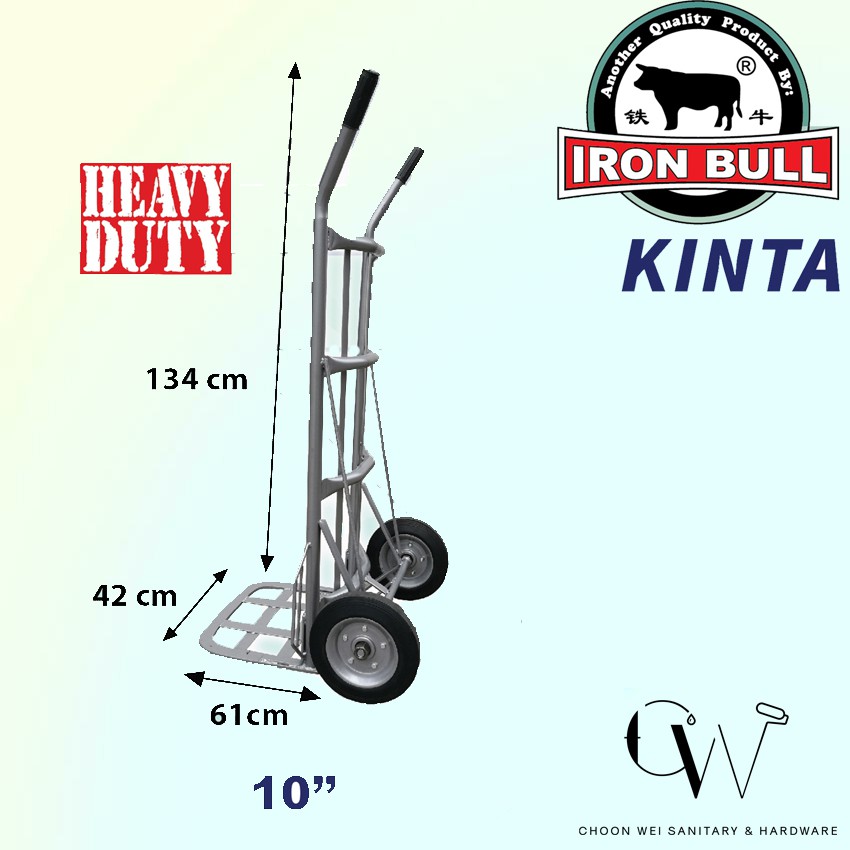 [CW] Iron Bull Kinta Hand Trolley Hand Truck 2 Wheels 10" Heavy Duty ...