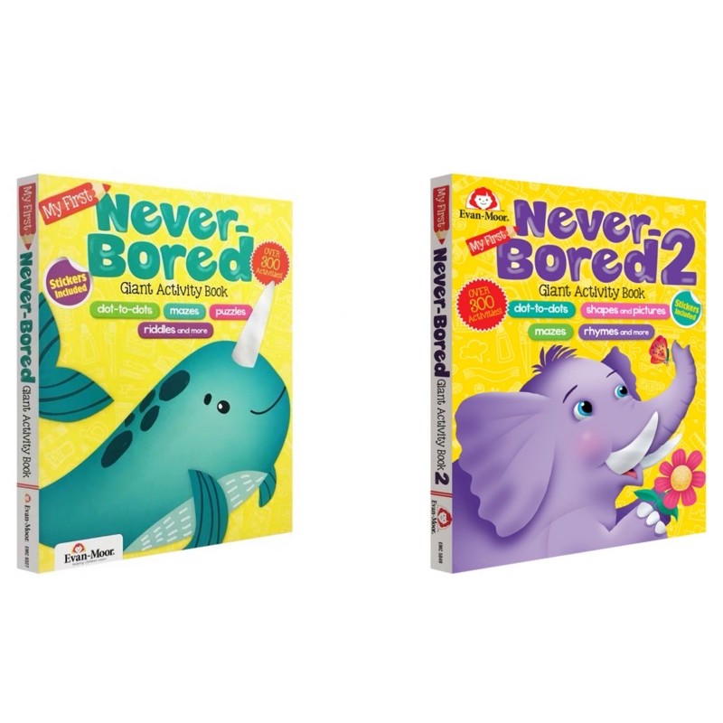 Evan Moor My First Never-Bored Giant Activity Book, Grades PreK-1 💖FREE ...